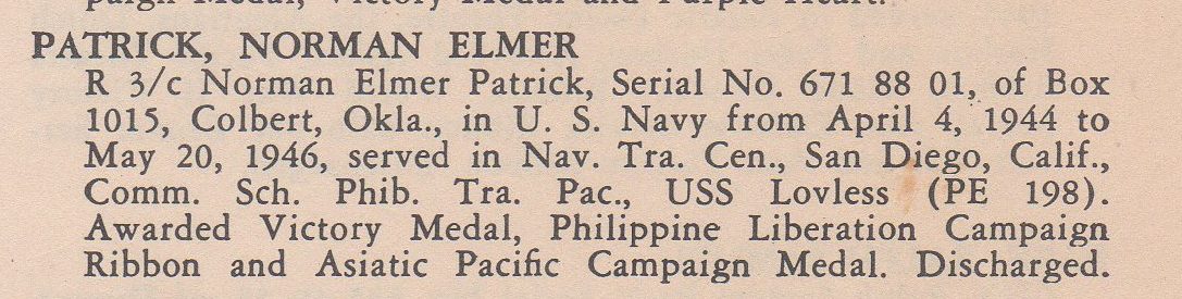 PATRICK NORMAN ELMER PTO 6718801 -Bryan County Oklahoma ...